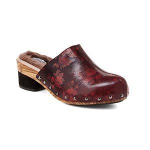 Jambu | Shoes | Nwob Jambu Monaco Red Floral Faux Fur Lined Wood Clogs ...